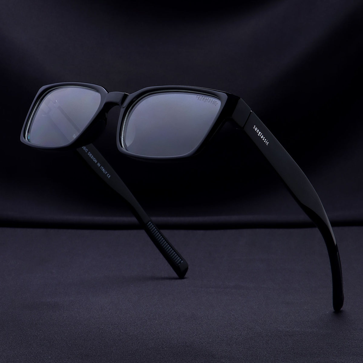 Buy Sydney Black Clear Rectangle Glasses – Anti-Blue Light | UV400